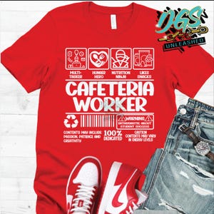 Cafeteria Worker Label SVG, Dxf, Eps, and Png Digital Cut File, Back to ...