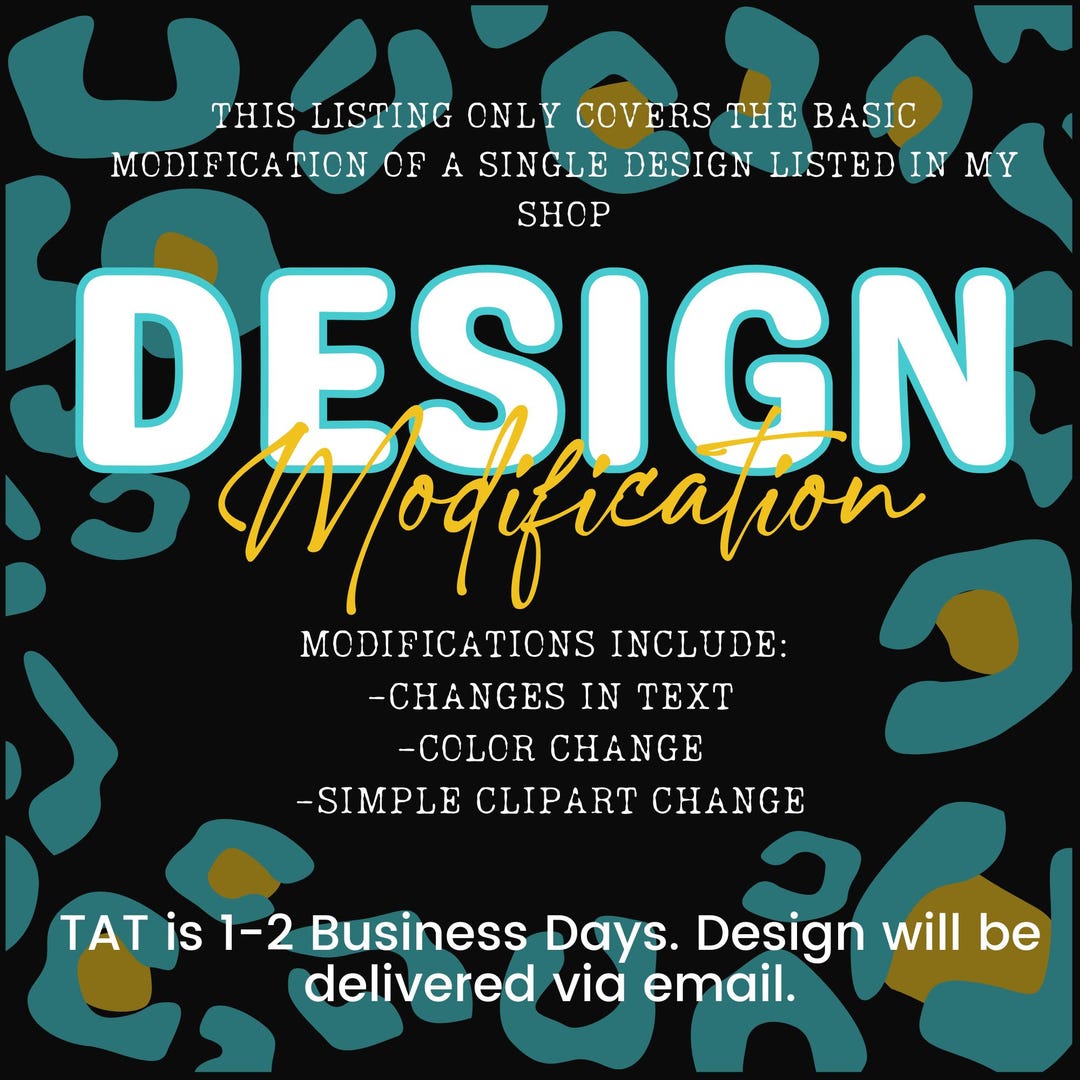 Design Modification Listing - Etsy