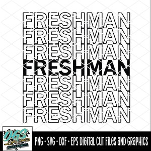 Freshman on Repeat SVG, Dxf, Png, and Eps Digital Cut File - Etsy