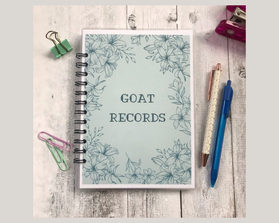 Goat Record Book, Goat Journal, A5 Goat Herd Records, Kidding Book for ...