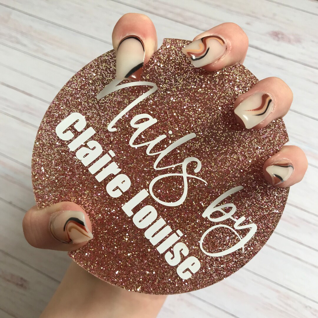 Nailfie Acrylic Disc, Personalised Nail Photo Prop for Nail Technicians ...