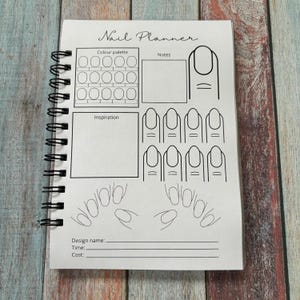Nail Planner, Nail Salon Book, Nail Art Planning Book, Nail Designs ...