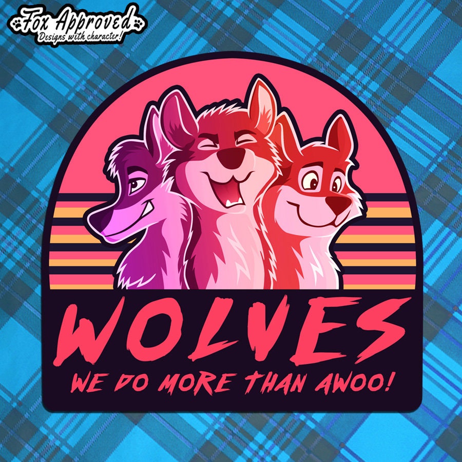 Wolves We Do More Than Awoo Illustrated Vinyl Wolf - Etsy