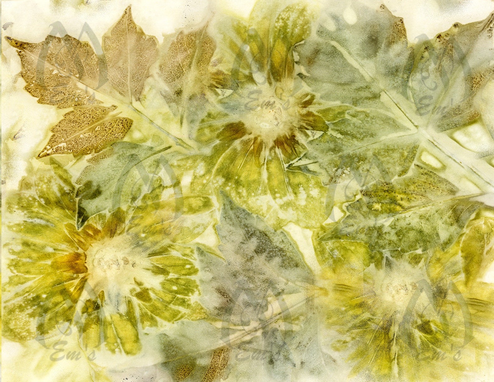 Dahlia eco print paper eco dyed printing eco printed paper | Etsy