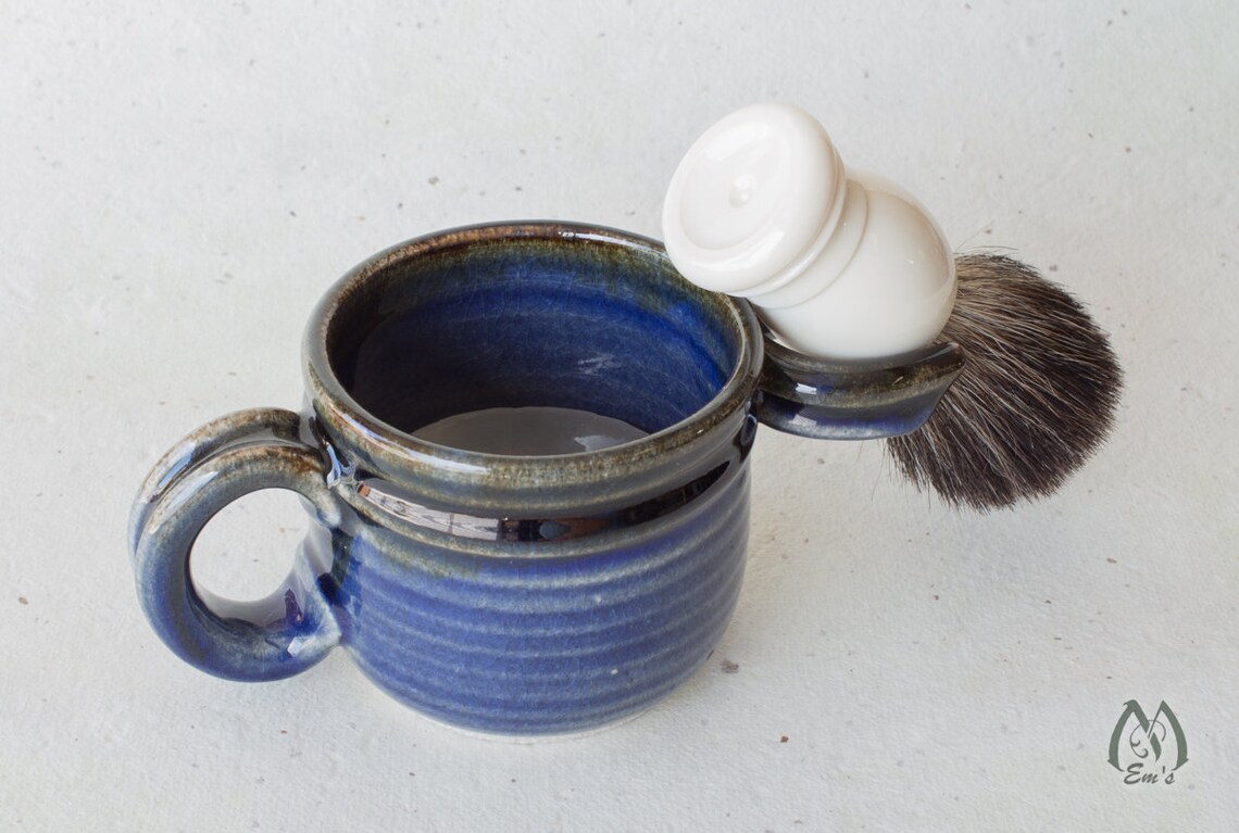 Shaving Set 3-pc Shave Kit Ceramic Mug with Fork Men's | Etsy