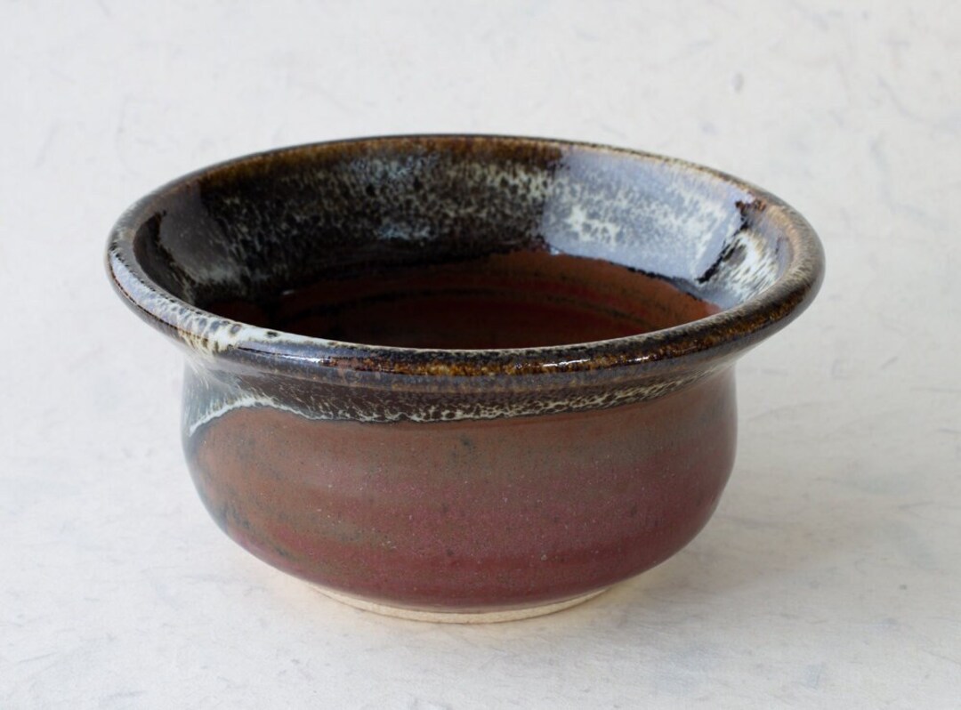 Brown Tones Crystal Glazed Flare Top Soap Bowl, Palm Bowl, Ceramic Bowl ...