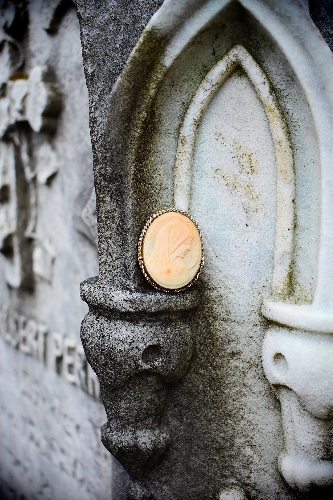 Antique Blessed Virgin Mary Shell Gold Brooch - Etsy
