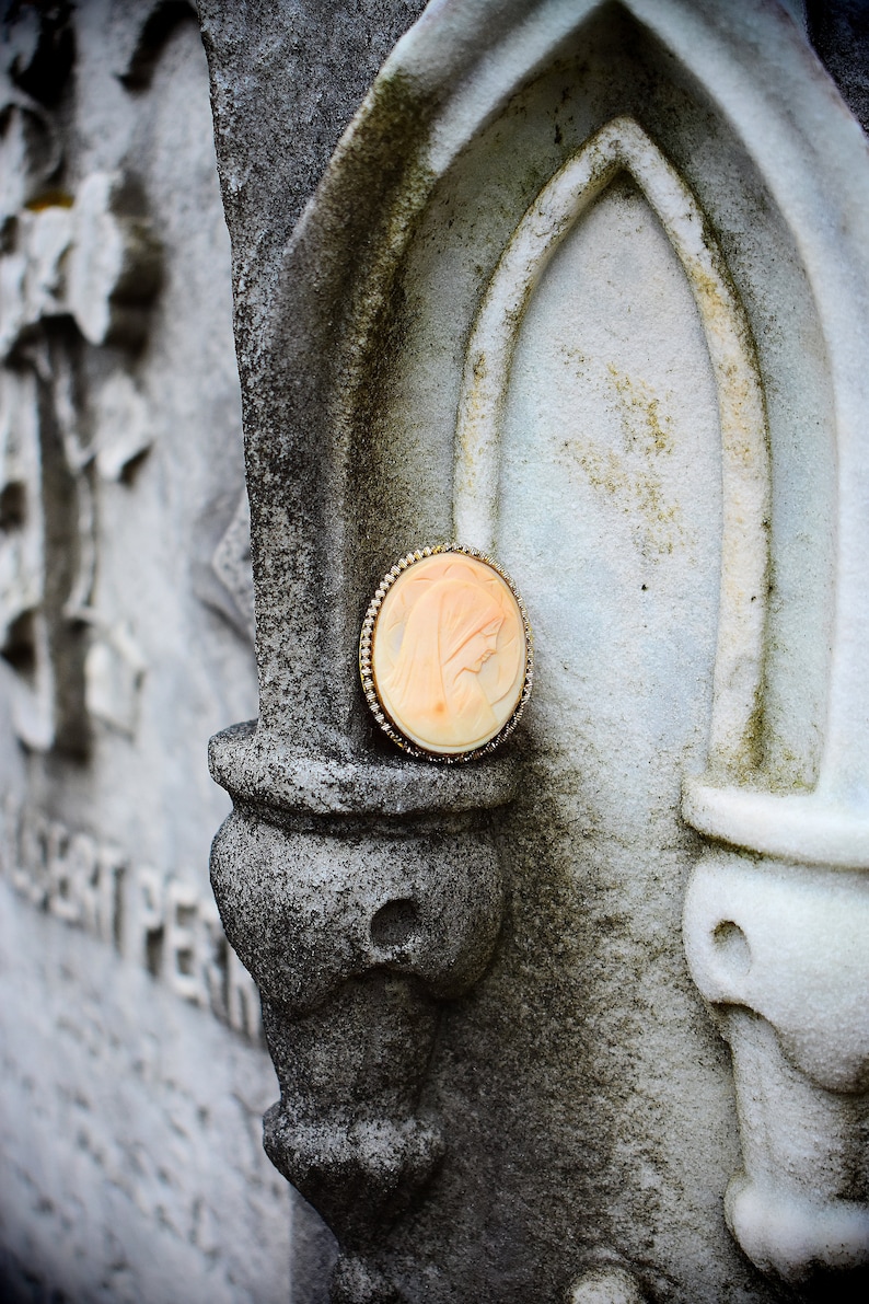 Antique Blessed Virgin Mary Shell Gold Brooch - Etsy