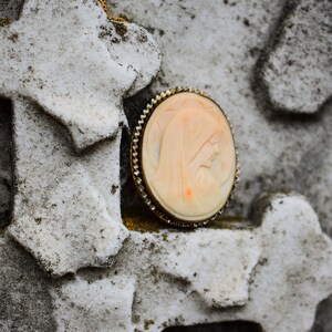 Antique Blessed Virgin Mary Shell Gold Brooch - Etsy