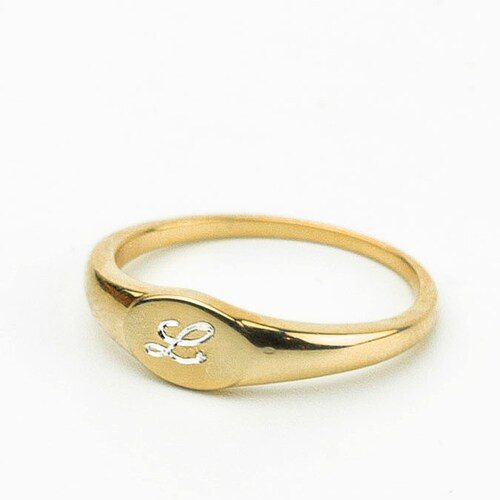 14k Solid Gold Signet Ring Solid Gold Ring Rhombus Signet - Etsy Israel