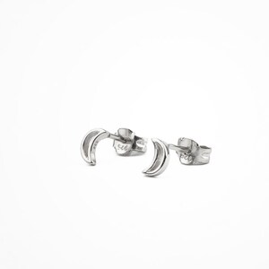 Tiny Moon Earrings, Dainty Moon Gold, Moon Earrings, Minimalist Earrings, Tiny Earrings, Tiny ...