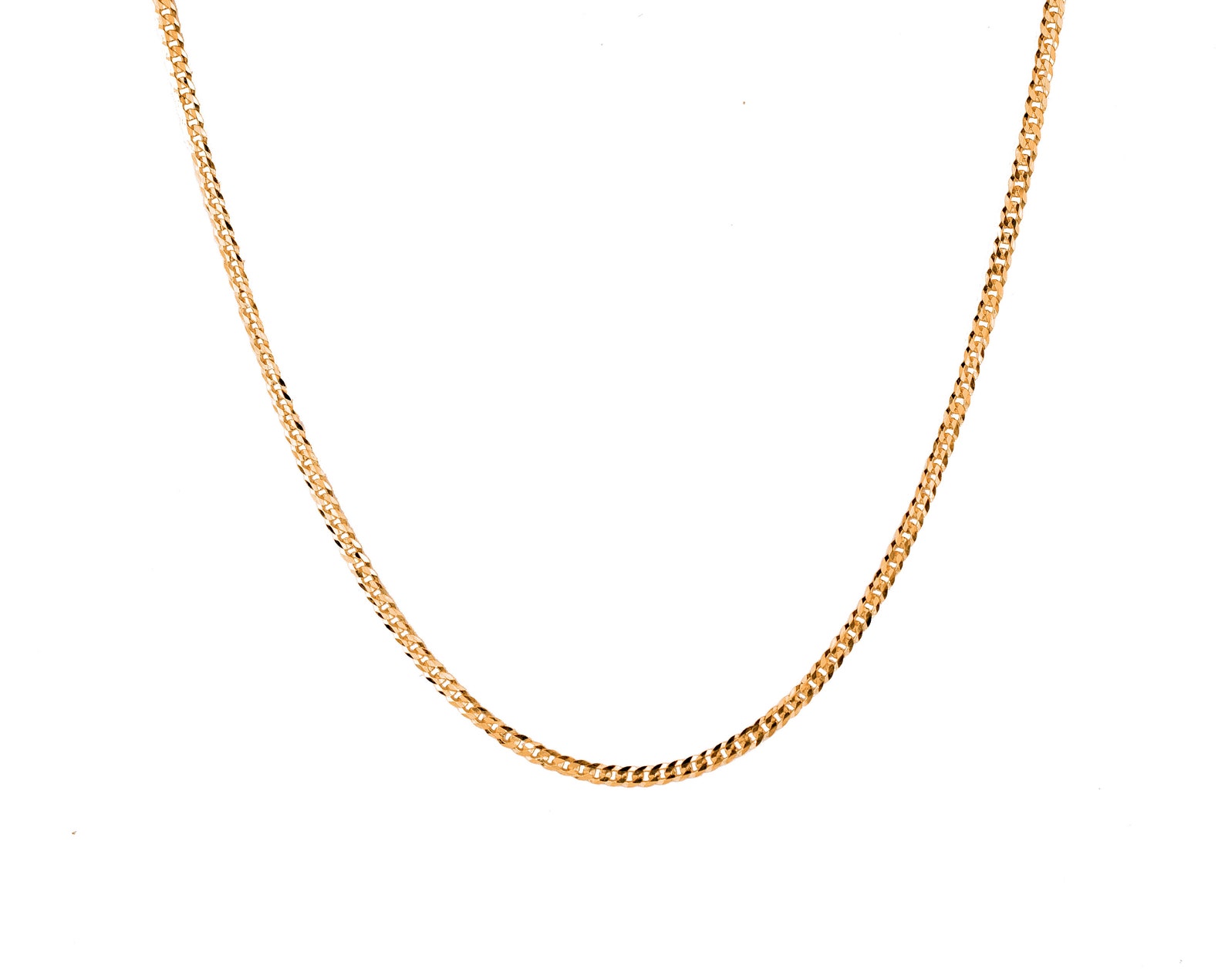 3mm Gold Chain Choker Curb Chain Necklace Dainty Chain - Etsy