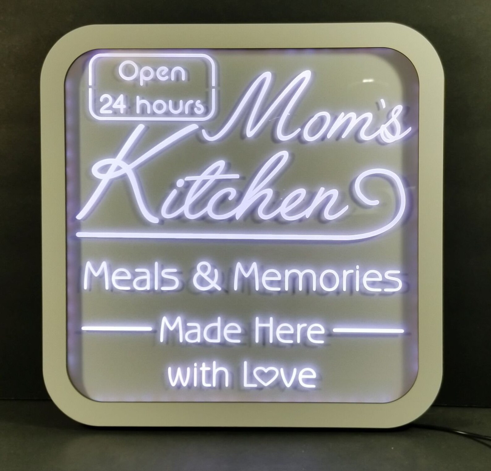 Custom Mom's Kitchen Led Wall Sign Neon Like Color | Etsy