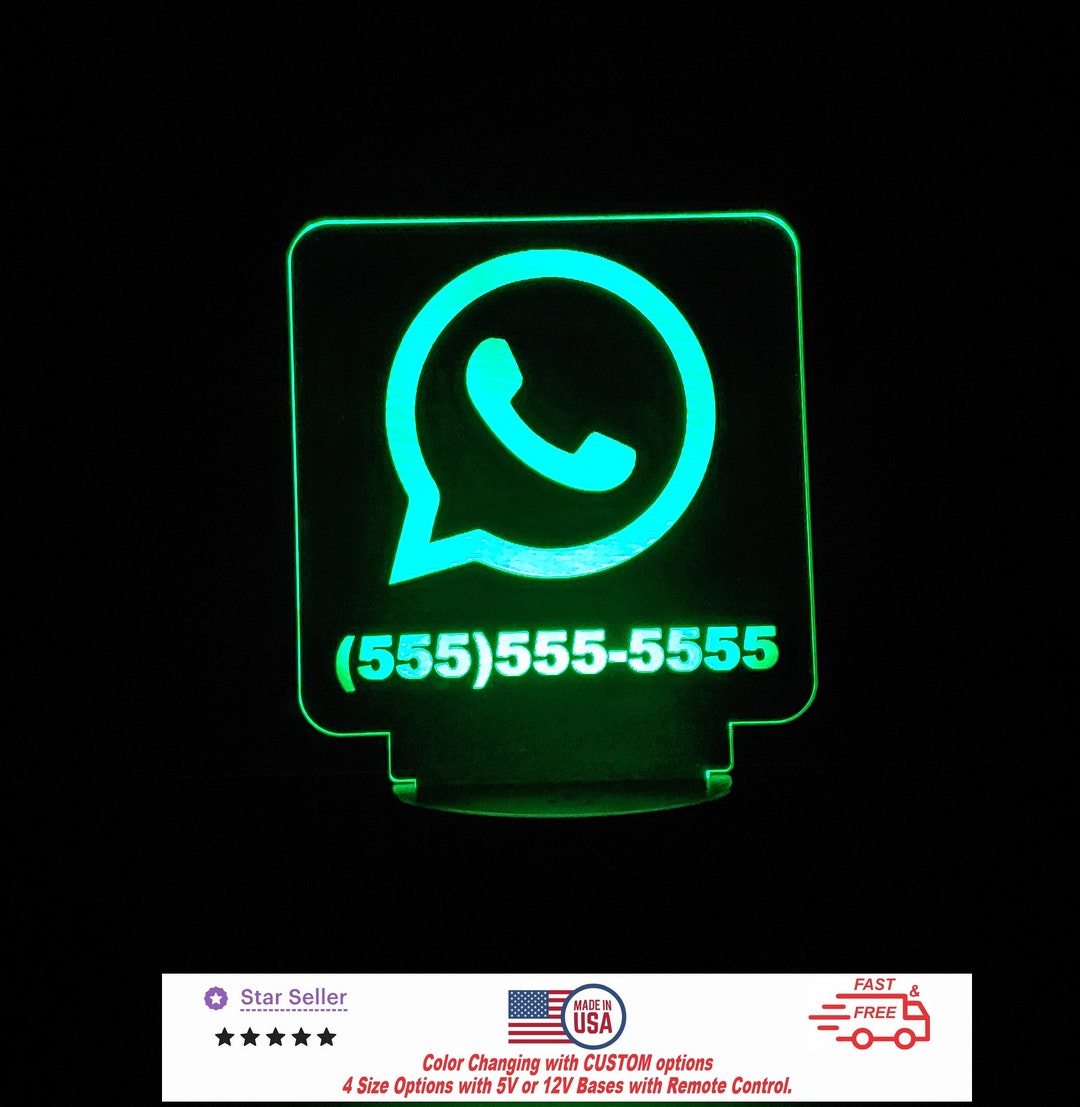 Custom Social Media Sign Personalized LED Night Light, Neon Sign, Phone ...