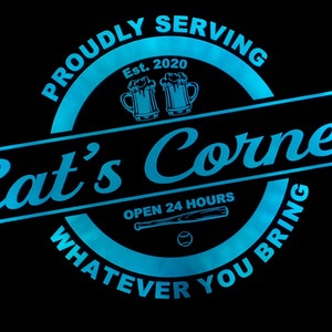 Custom Sports Bar Led Wall Sign Neon Like - Color Changing Remote ...