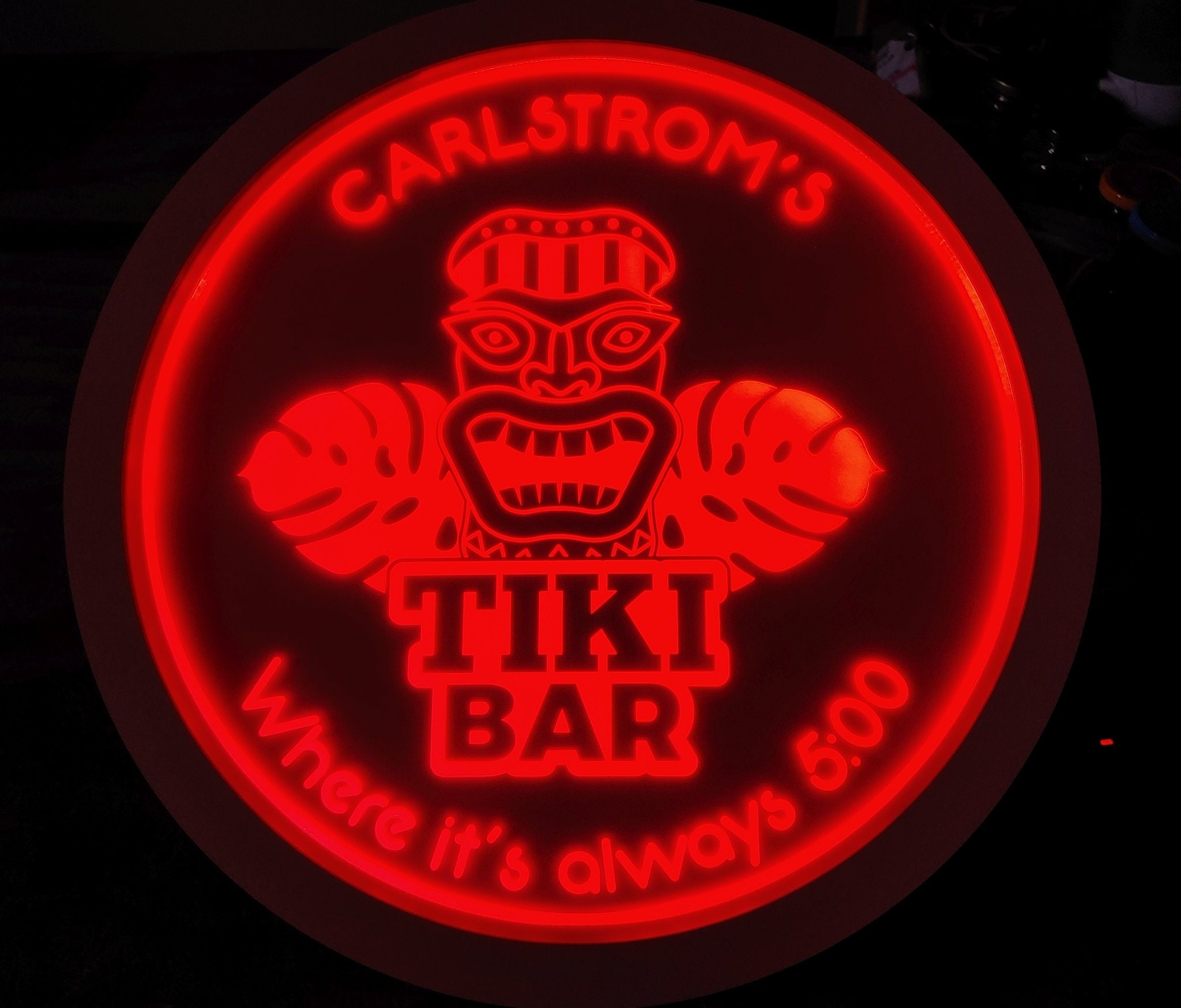 Custom Tiki Bar Sign LED Wall Sign Neon Like Color Changing | Etsy