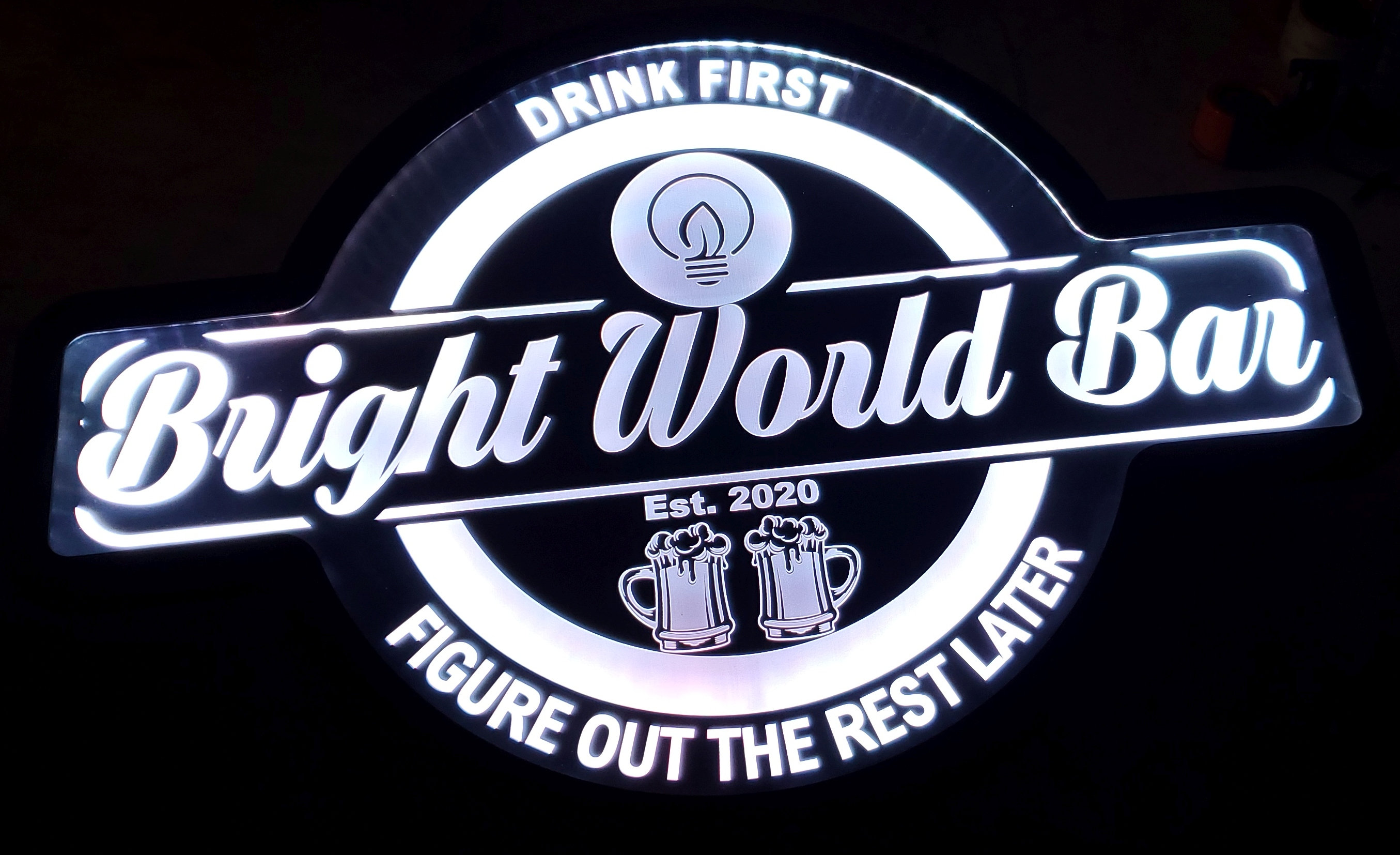 Custom Sign Bar Place Hideout or Man Cave Led Wall Sign Neon | Etsy