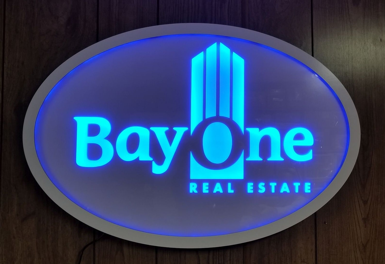 Custom Oval LED Wall Sign Neon Like Color Changing Remote | Etsy