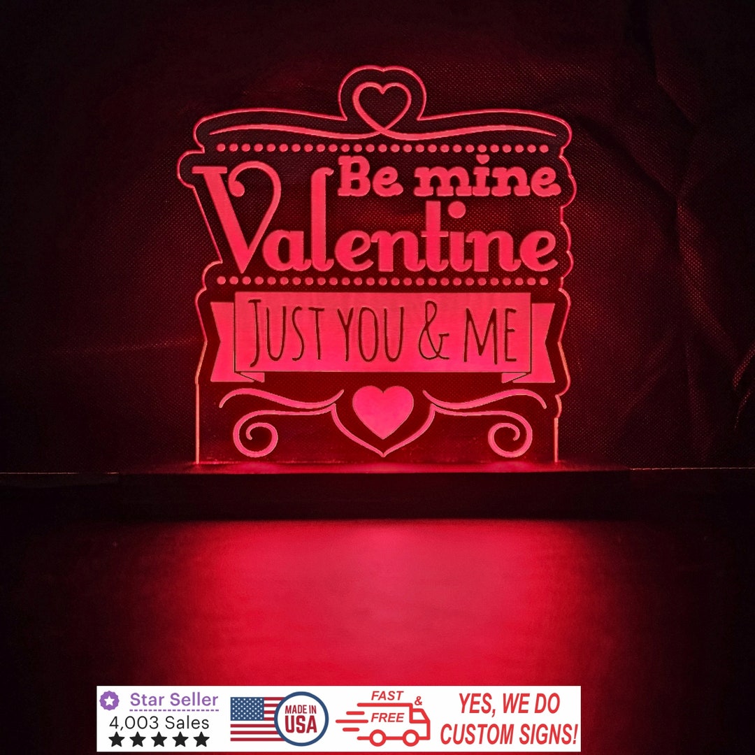 Be Mine Valentine Just You & Me LED Light Lamp/sign Neon-like Free ...