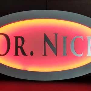 Custom Oval LED Wall Sign Neon Like - Color Changing Remote Control - 4 ...