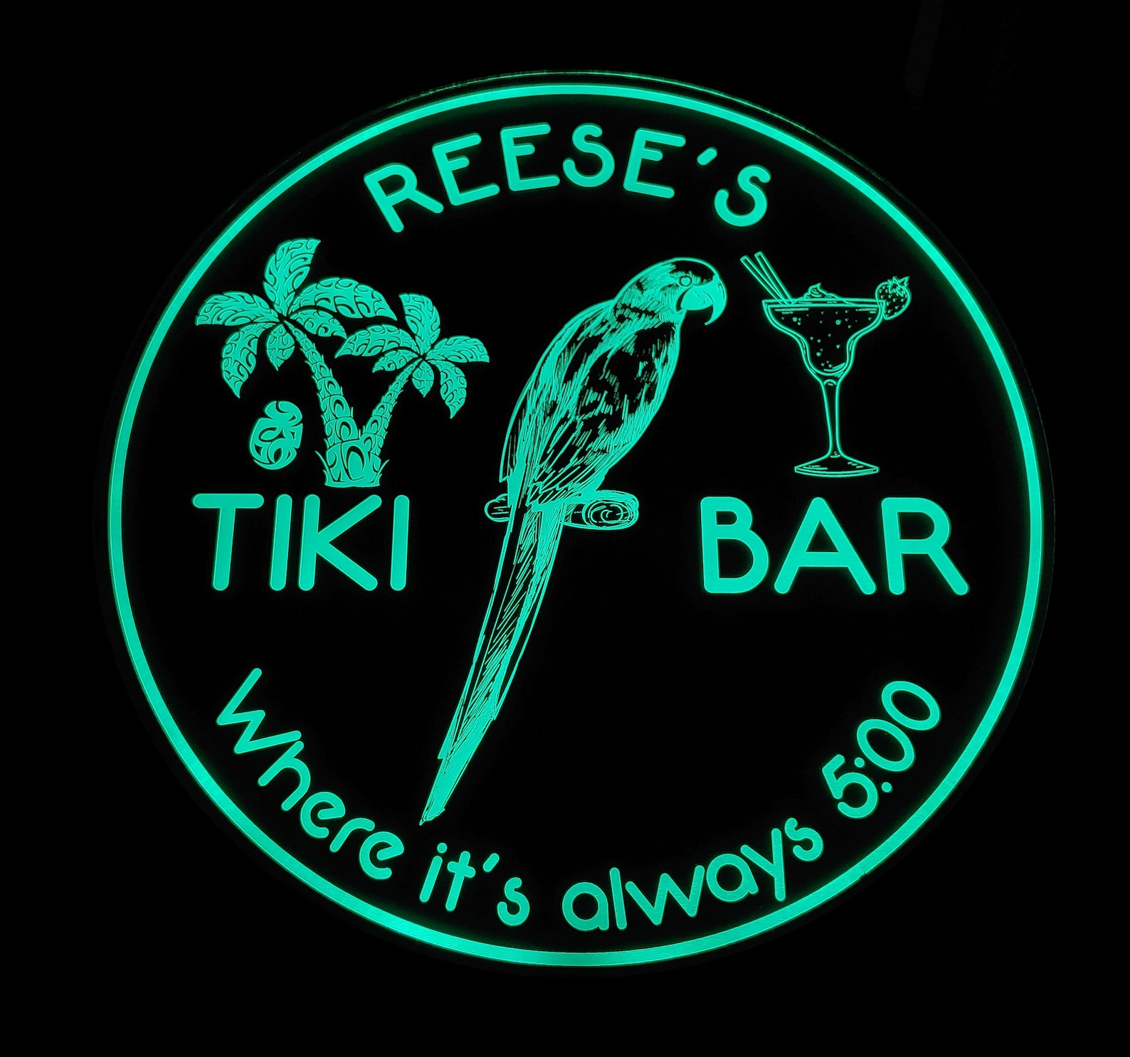 Custom Tiki Bar Sign LED Wall Sign Neon Like Color Changing | Etsy
