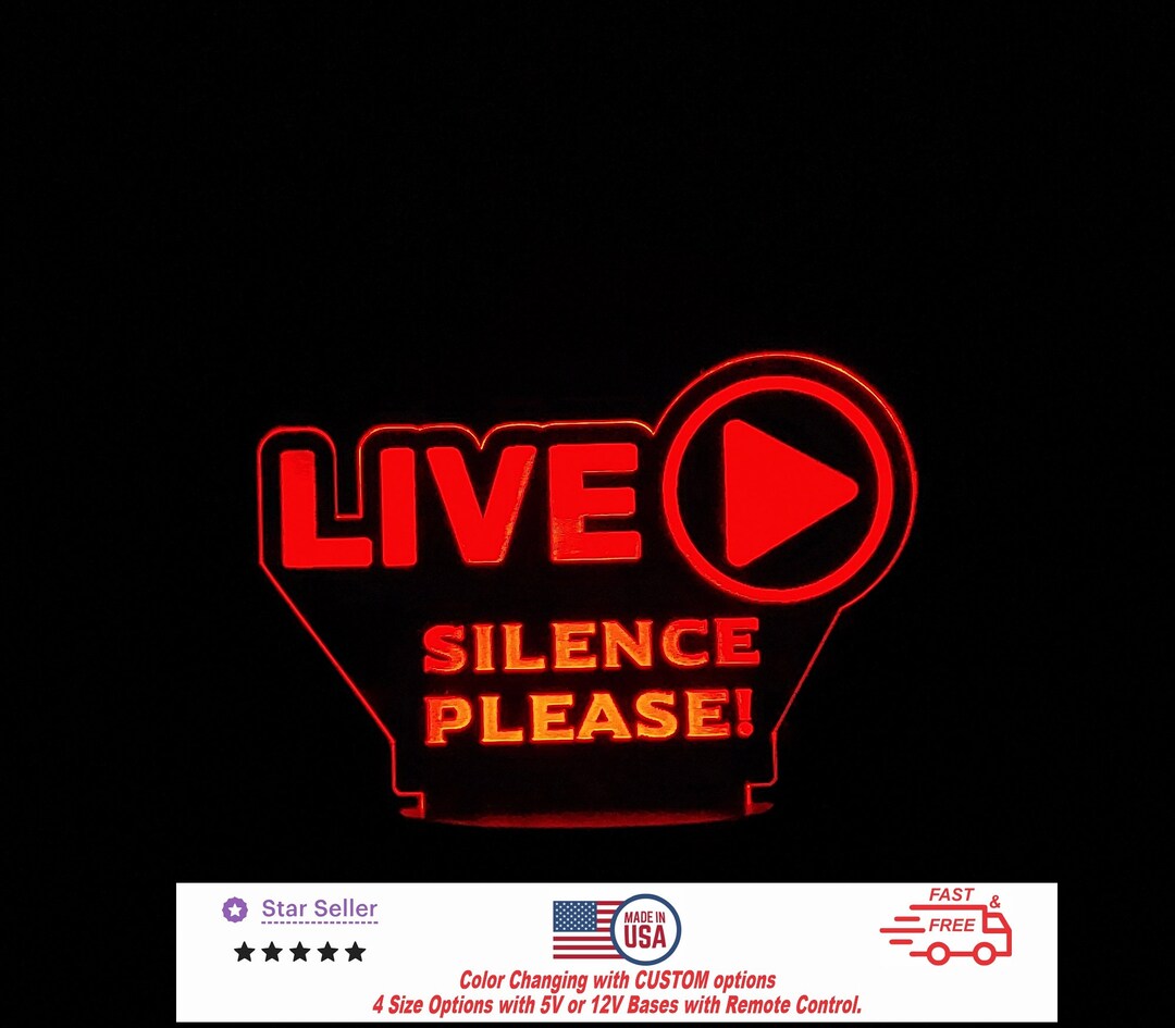 Live Silence Personalized LED Night Light - Neon Sign, Room Decor ...