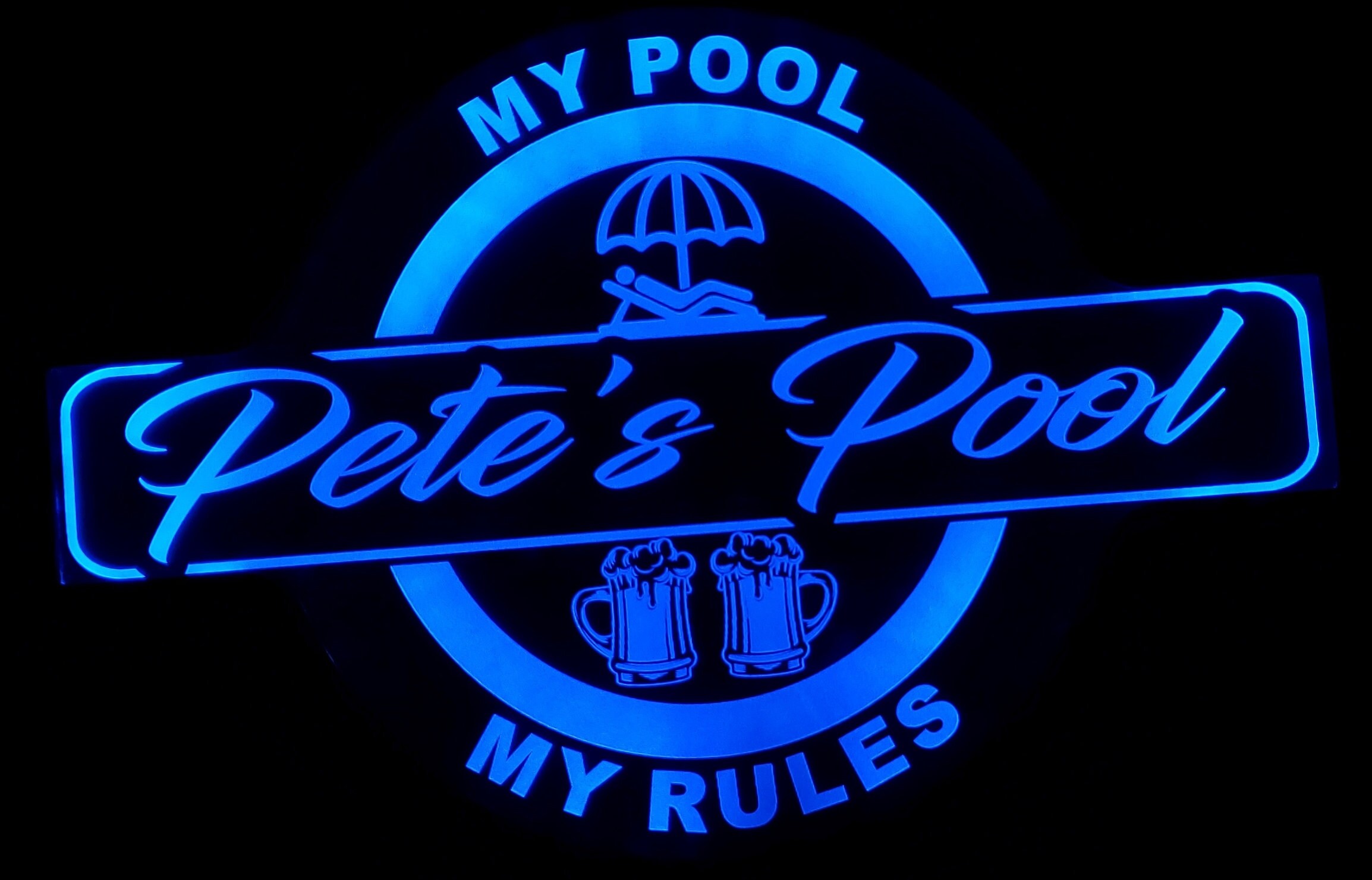 Custom Pool Sign Barn Garden Shed Gazebo or Shack Led Wall | Etsy