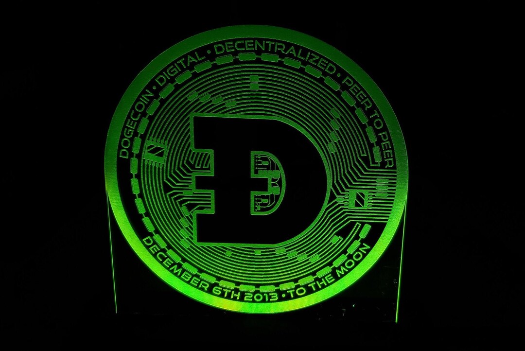 Dogecoin LED Light Lamp/sign - Neon-like - Free Shipping - Made in USA ...