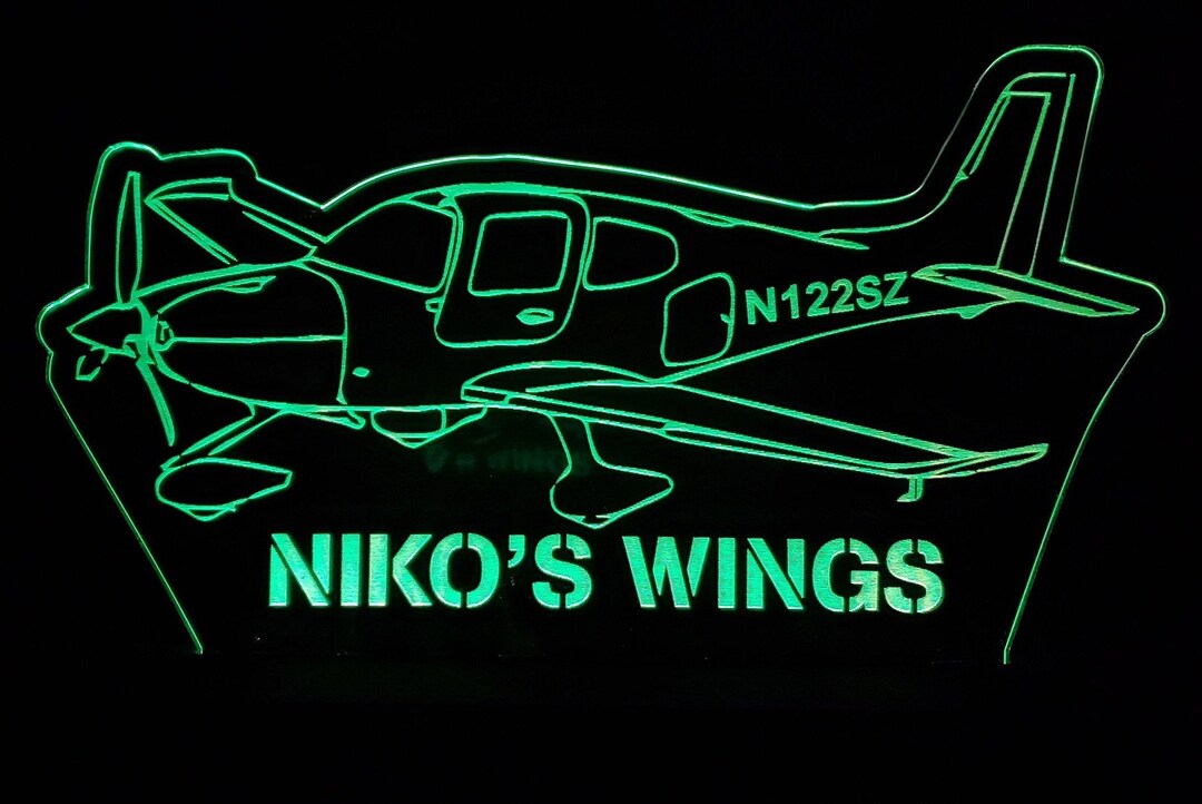 Cirrus SR22 LED Light Lamp/sign With Customizable Tail Number and ...