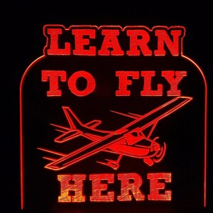 High Wing Learn to Fly Here LED Light Lamp/sign Neon-like Free Shipping ...