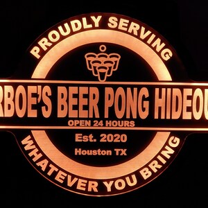 Custom Sports Bar Led Wall Sign Neon Like - Color Changing Remote ...