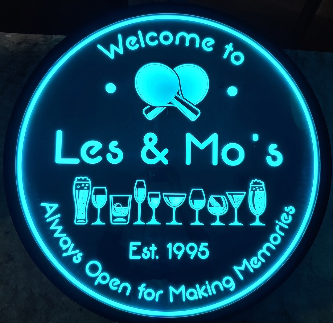 Sports Bar Sign LED Wall Sign Neon Like - Color Changing Remote Control ...