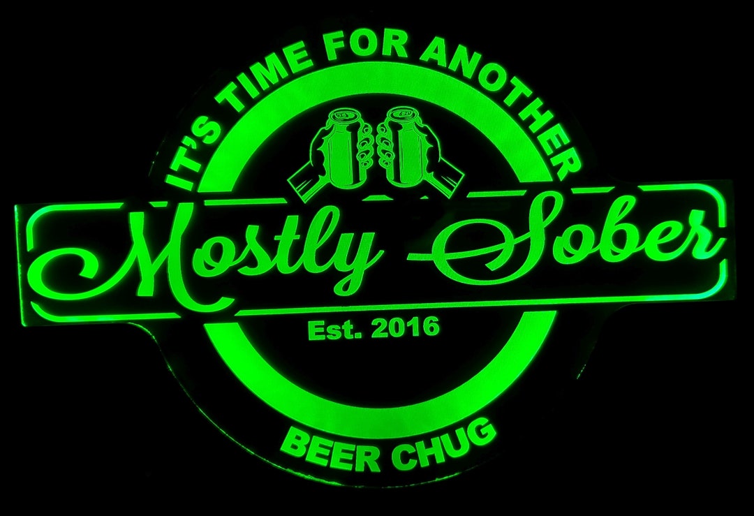 Custom LED Beer Sign – Color Changing Acrylic, Remote Control - Etsy