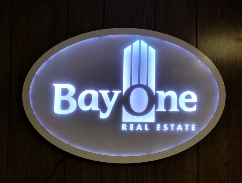 Custom Oval LED Wall Sign Neon Like Color Changing Remote | Etsy