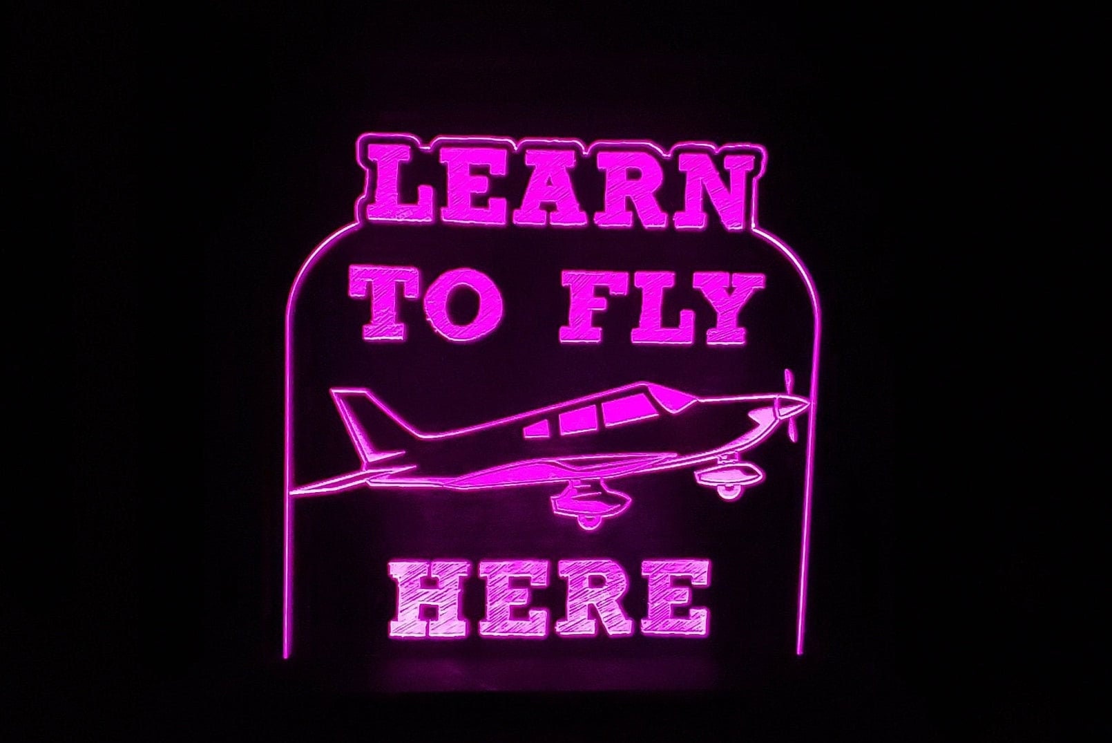 Low Wing Learn to Fly Here LED Light Lamp/sign Neon-like | Etsy