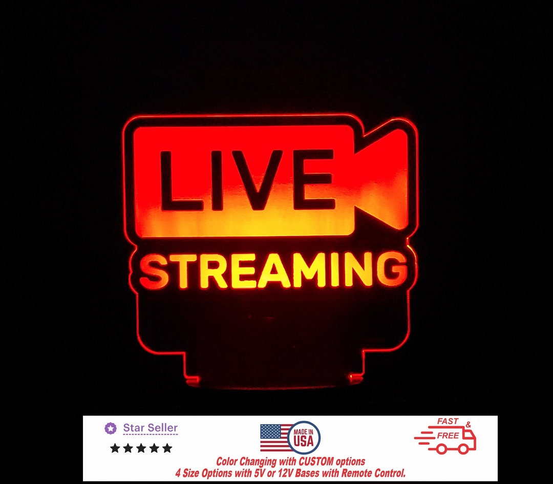 Personalized Live Streaming LED Sign – Custom Neon Light, Music Room ...