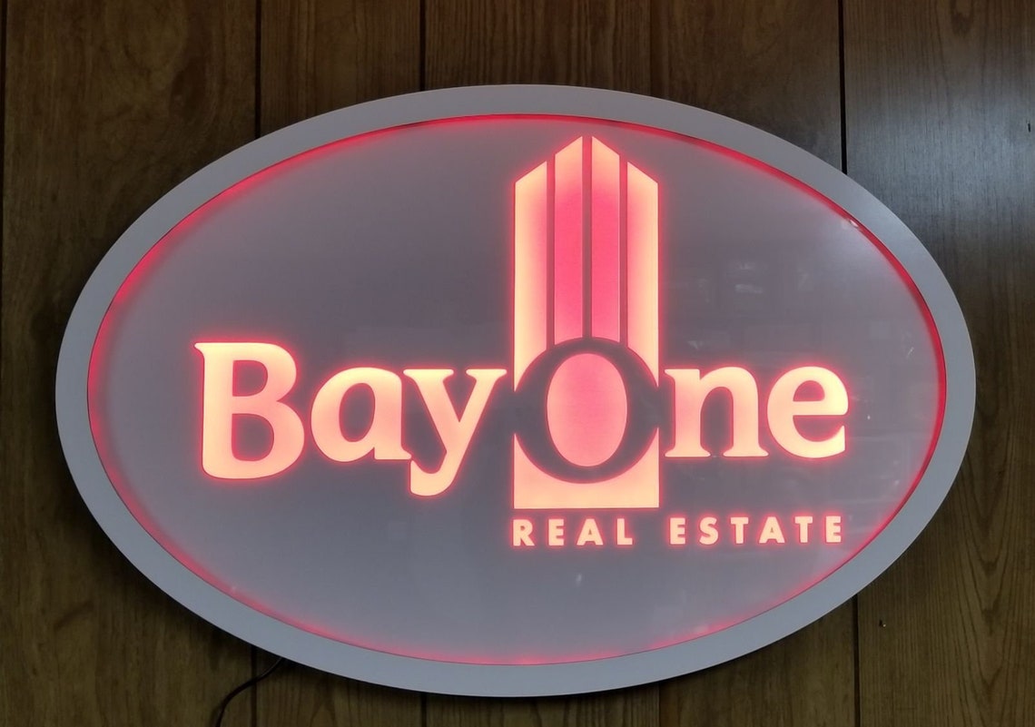 Custom Oval LED Wall Sign Neon Like Color Changing Remote | Etsy