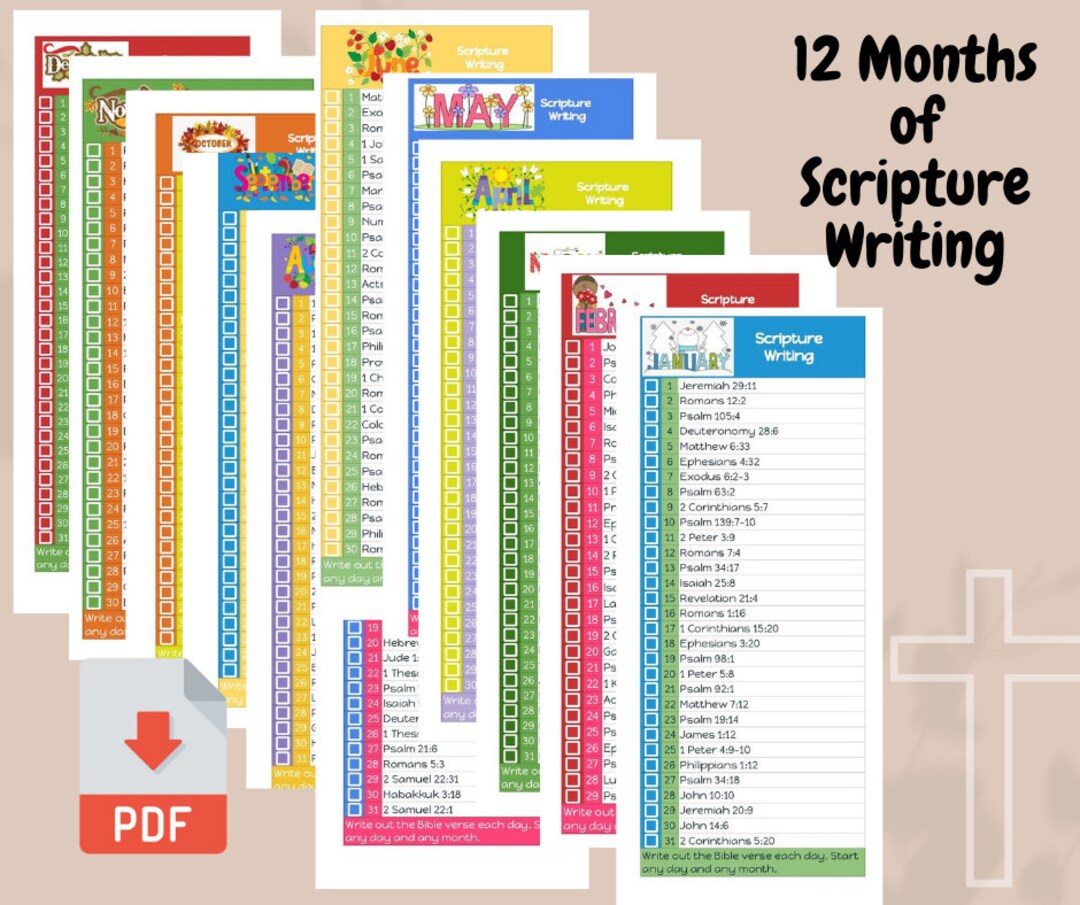 One Year Scripture Writing Plan - Etsy
