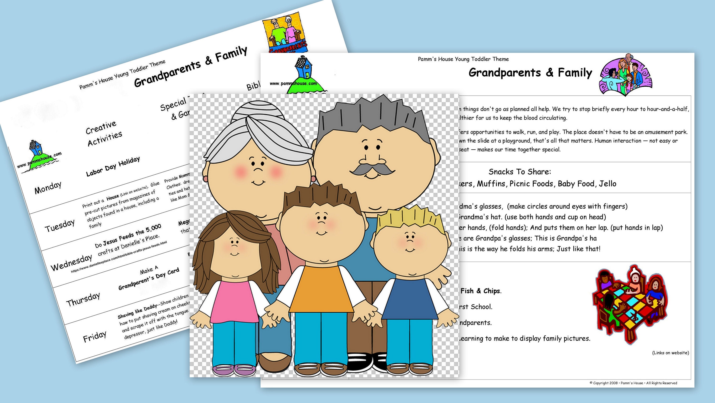 Printable Toddler Theme - Grandparents & Family - Learning Through Play ...