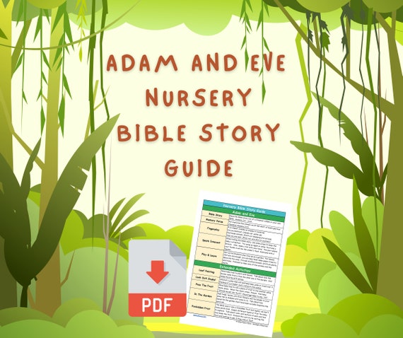 Adam and Eve Printable Lesson Plans for Nursery Ages 1 Month | Etsy