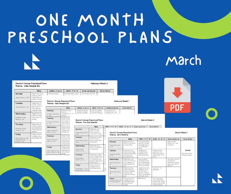 Preschool Lesson Plans for March - Bible Based - Learn Through Play ...