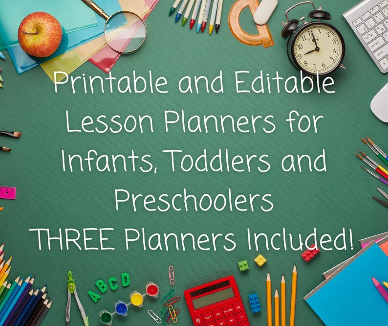 Printable & Editable Lesson Planners for Infants, Toddlers and ...