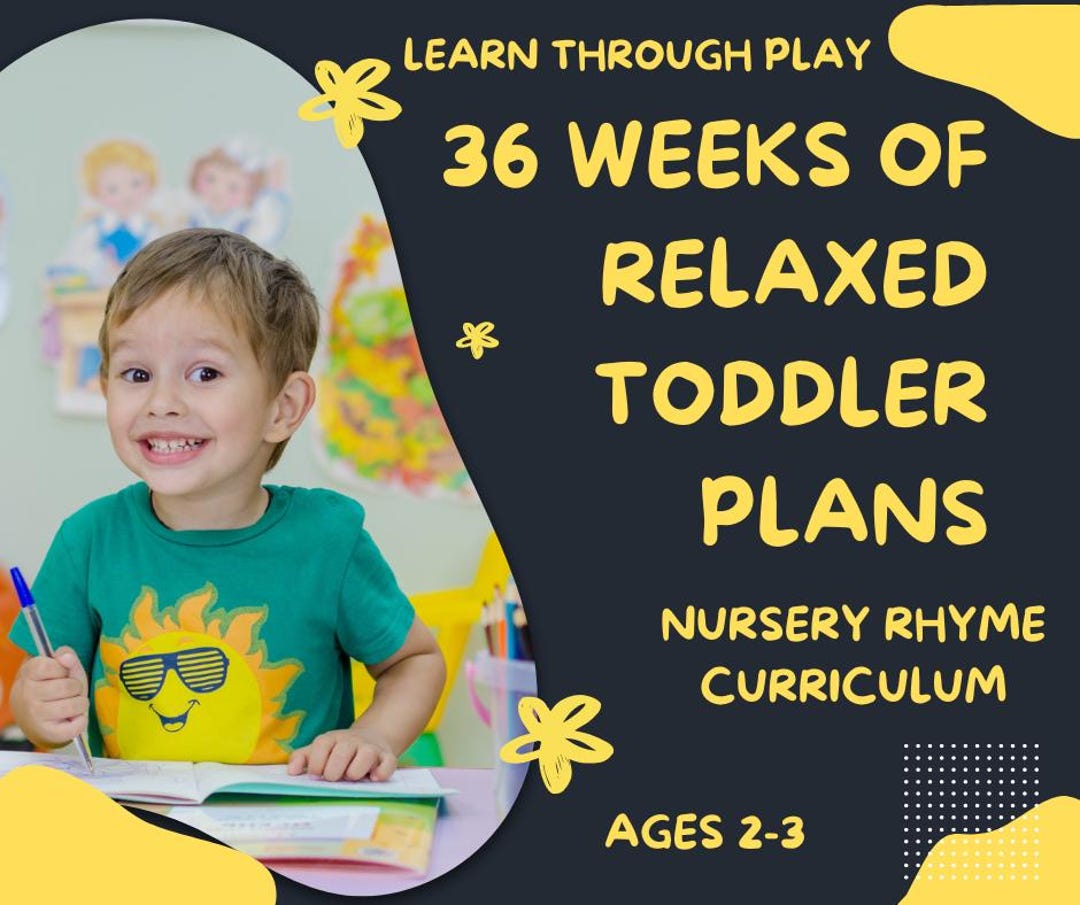 36 Weeks of Relaxed Toddler Lesson Plans | Nursery Rhyme Curriculum ...