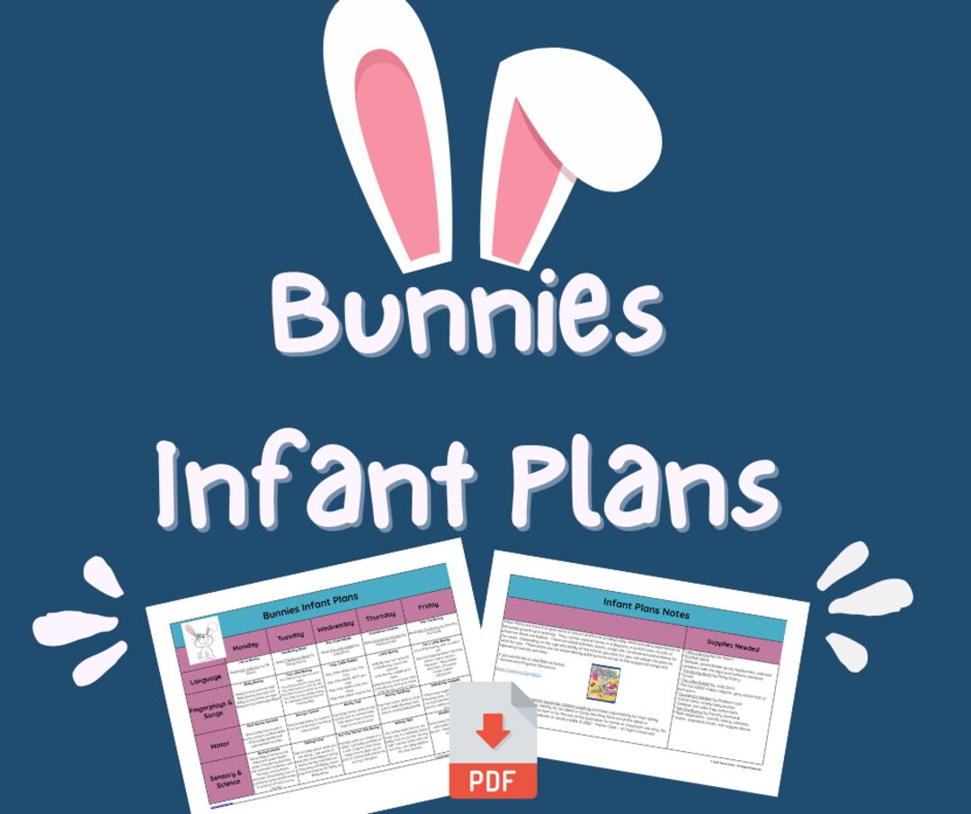 Bunnies Printable Infant Lesson Plans for Baby - Learning Through Play ...