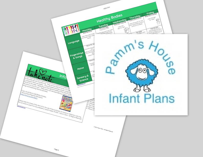 Healthy Bodies Printable Infant Lesson Plans for Baby - Learning ...