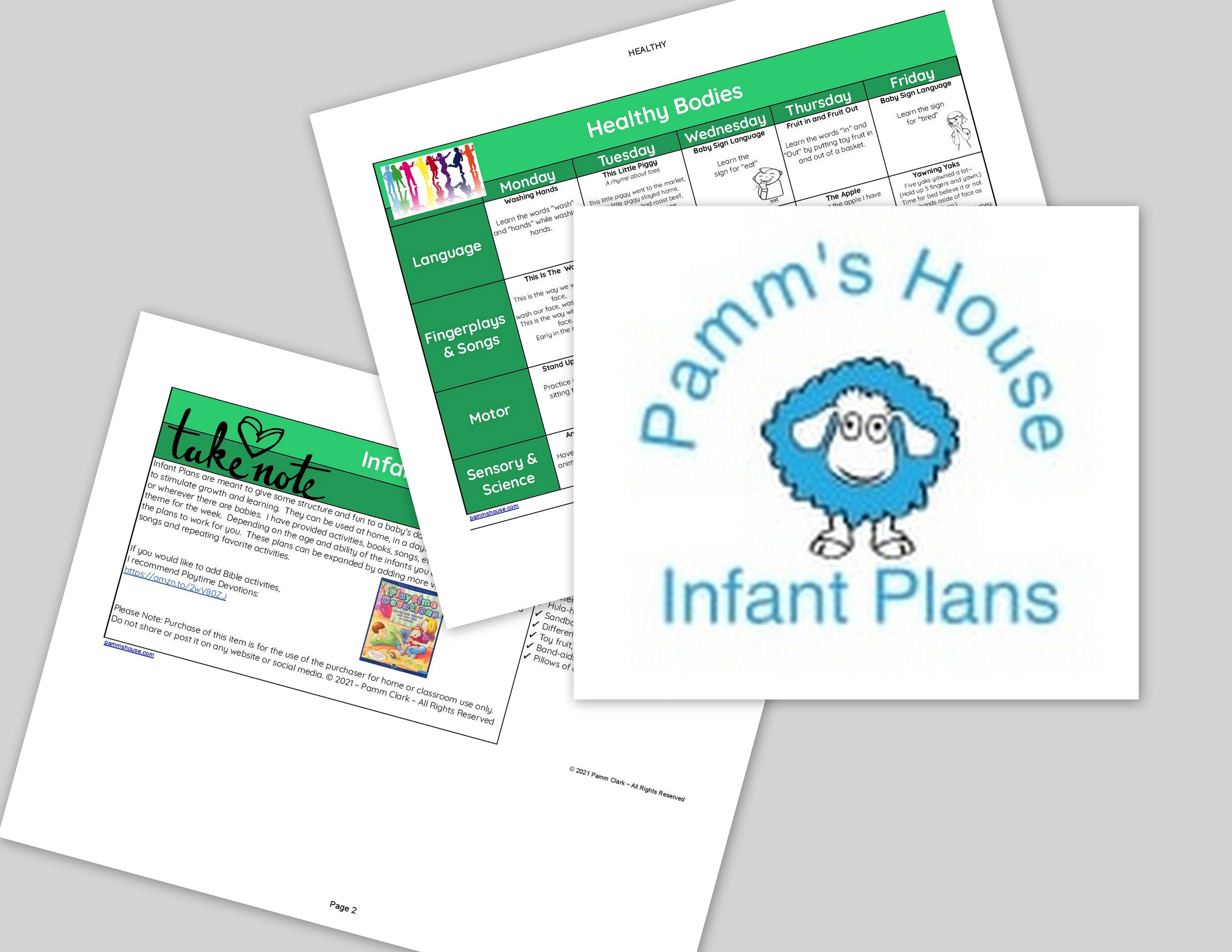 Healthy Bodies Printable Infant Lesson Plans for Baby - Learning ...
