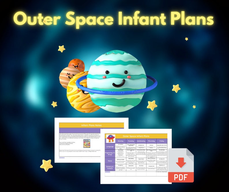 Outer Space Printable Infant Lesson Plans for Baby - Learning Through ...