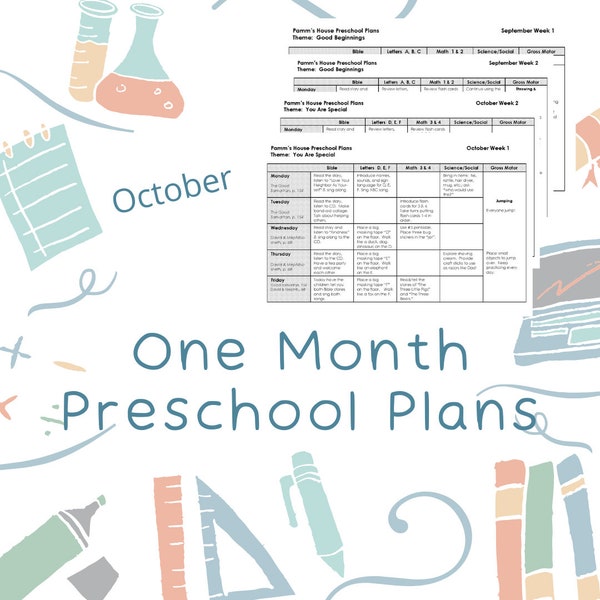 Preschool Two Year Old Lesson Plan Template - Etsy