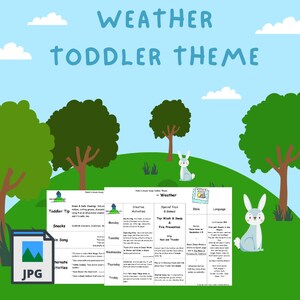 Weather - Printable Toddler Theme - Learning Through Play - Etsy