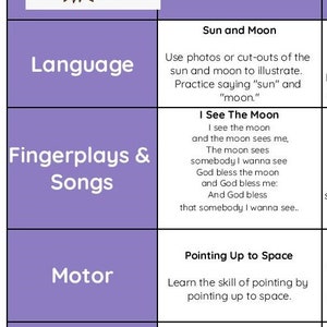 Outer Space Printable Infant Lesson Plans for Baby - Learning Through ...